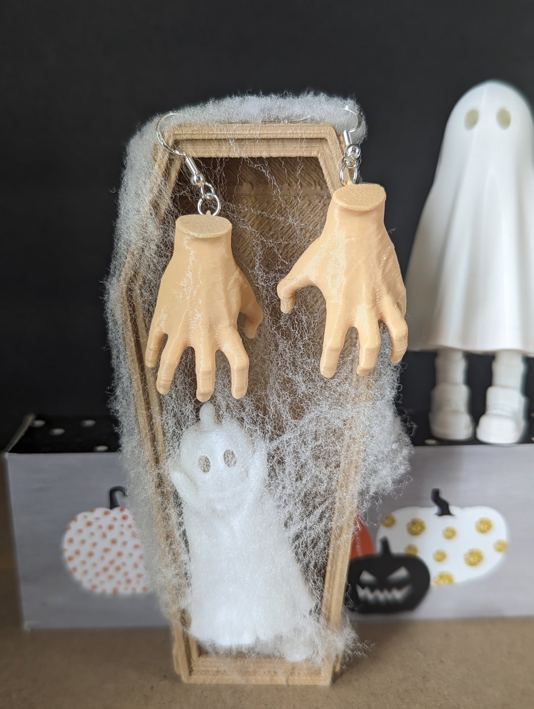 3D Printed Sterling Silver Knife-shaped Earrings With Horror Movie ...