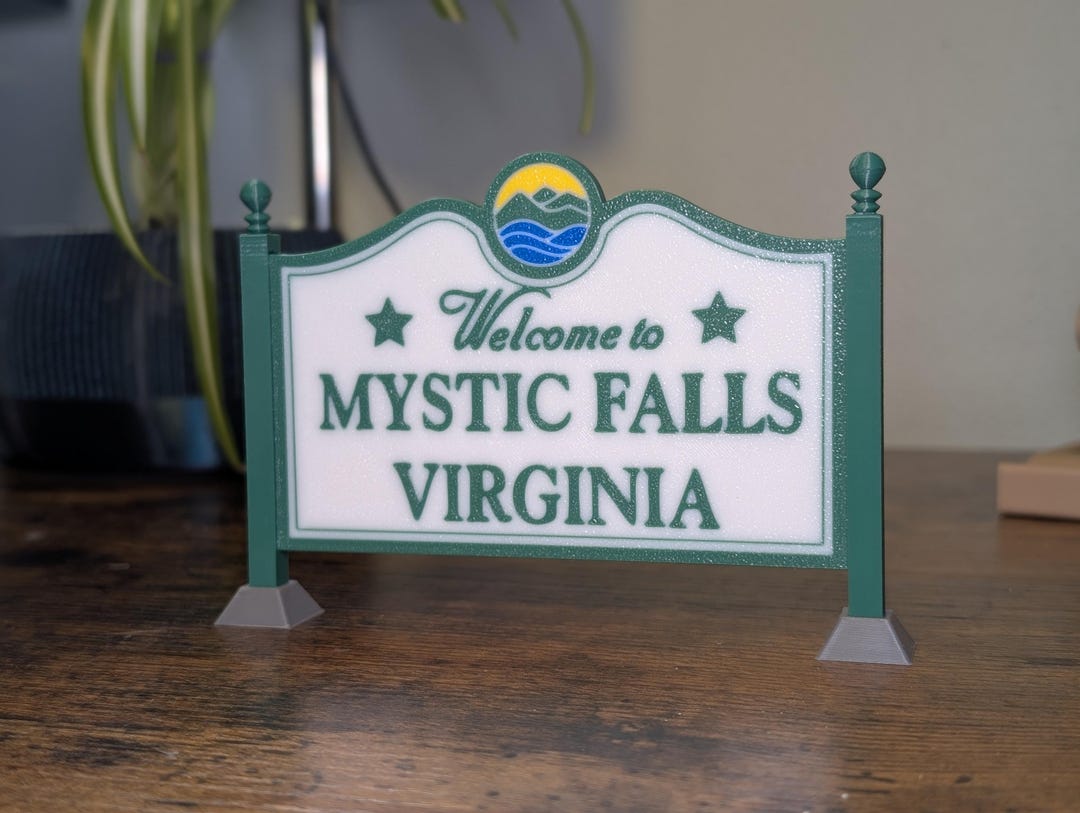 Mystic Falls “welcome” Sign – Vampire Diaries Inspired 3-D Printed Desk ...