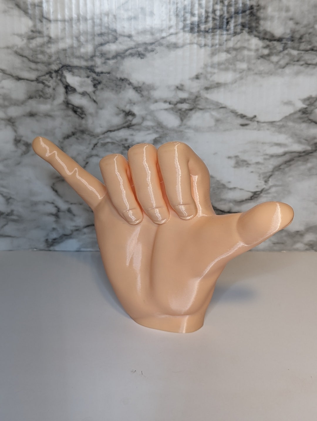 Unique 3D Printed Wall Mounted Shaka Hand Sculpture - Hat Coat Hook ...