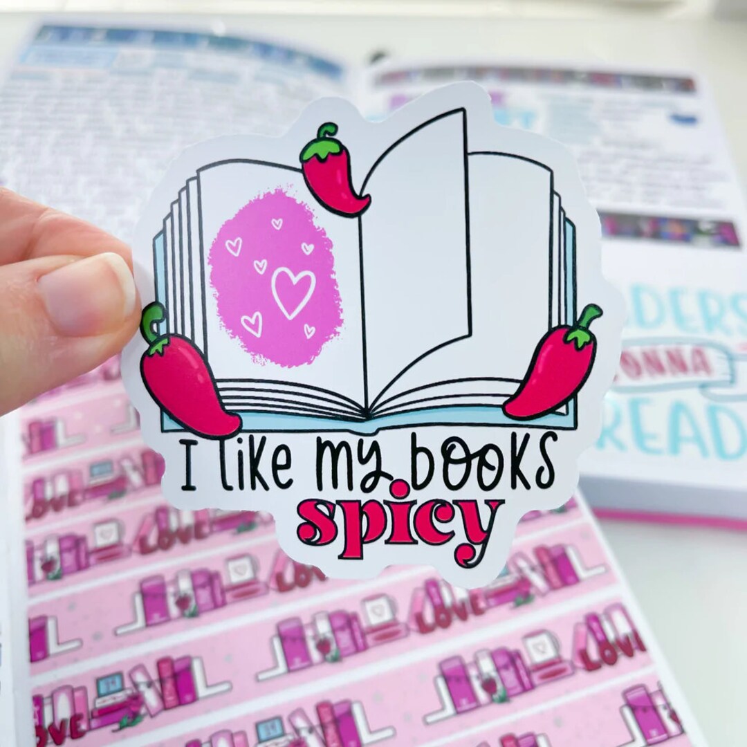 Spicy Romance Book Vinyl Decal Sticker | Bookish Stickers | Reading Journaling Stationery - Etsy