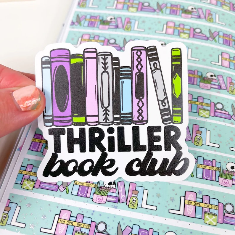 Thriller Book Club Vinyl Decal Sticker Bookish Stickers - Etsy