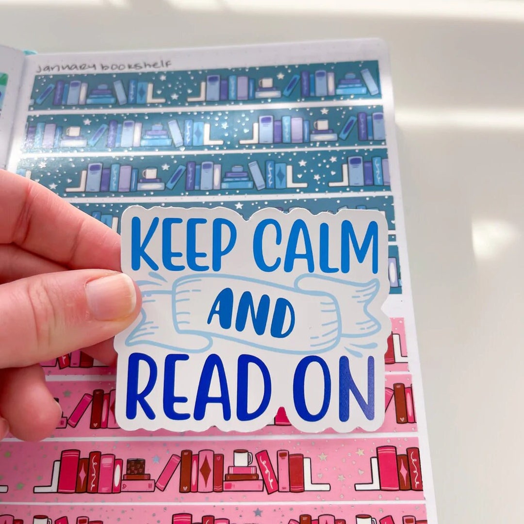 Keep Calm & Read Vinyl Decal Sticker | Bookish Stickers | Reading ...