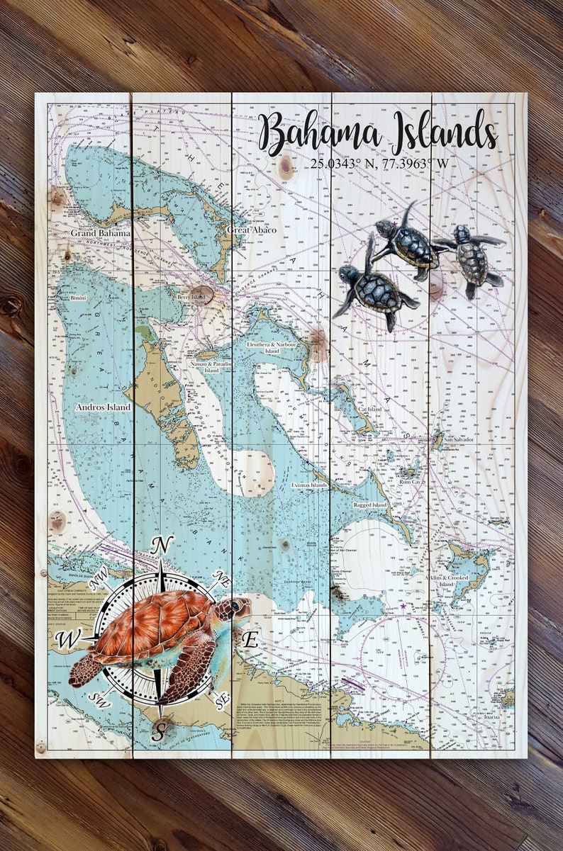 Bahama Islands Wood Maps- Wall Hanging - Etsy