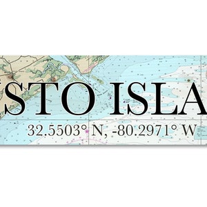 Edisto Beach, SC Coordinate Map Sign - Etsy