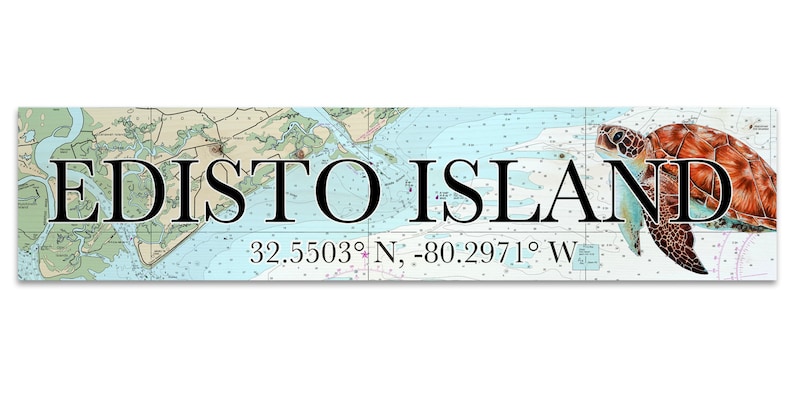 Edisto Beach, SC Coordinate Map Sign - Etsy