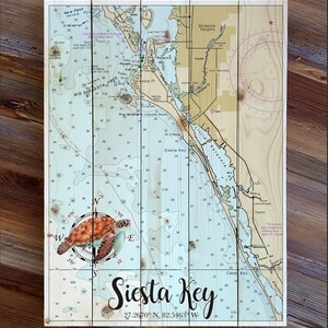 Siesta Key, Florida Wood Wall Hanging Map Signs - Etsy