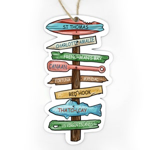 St. Thomas, USVI Driftwood Sign - Wood Ornament - Etsy