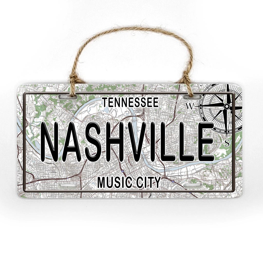 Nashville, TN Custom License Plate Ornament - Etsy