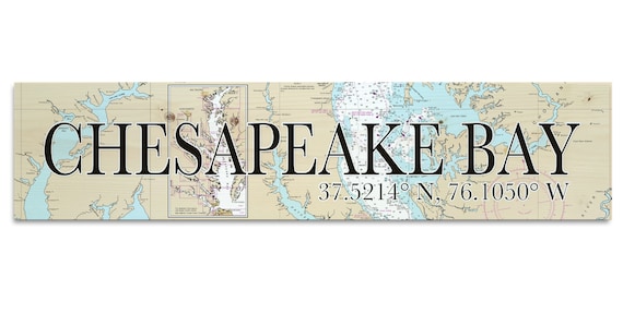 Chesapeake Bay WOOD Map Signs | Etsy