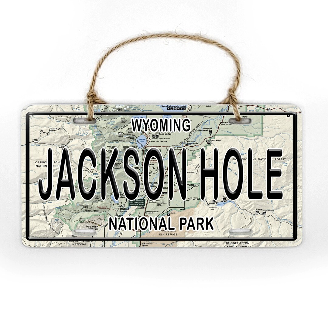 Jackson Hole Custom License Plate Ornament - Etsy
