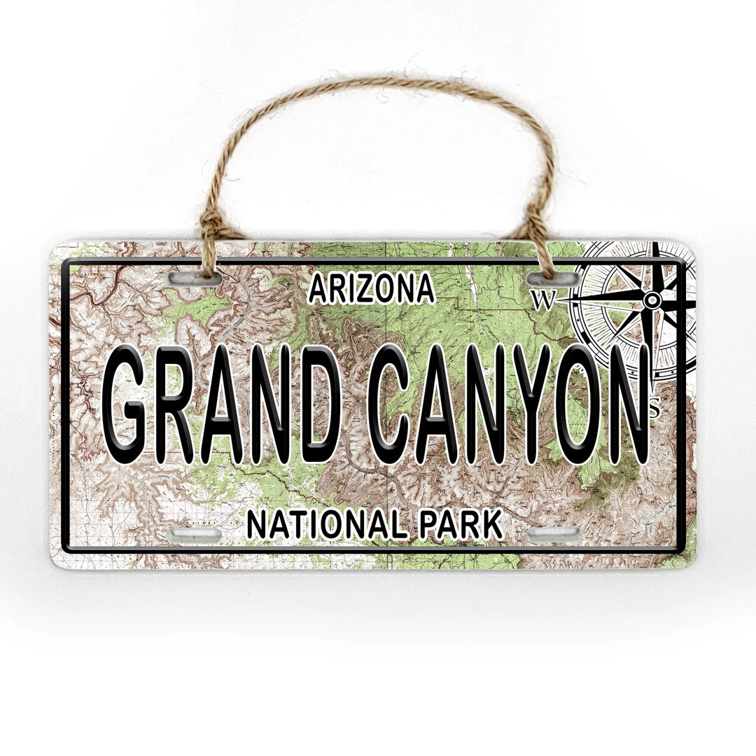 Grand Canyon Custom License Plate Ornament - Etsy