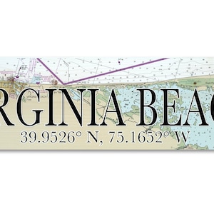 Virginia Beach, VA Wood Wall Hanging Map Sign - Etsy