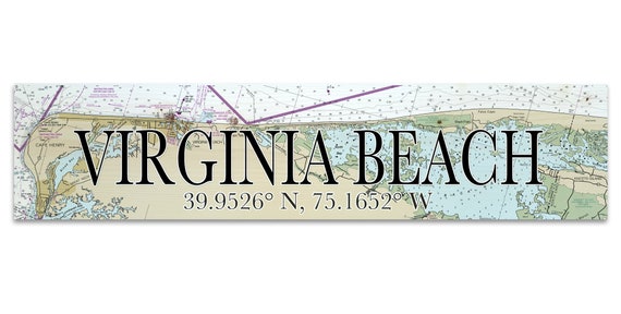 Virginia Beach VA Wood Wall Hanging Map Sign | Etsy