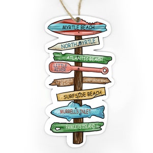 Myrtle Beach, SC Driftwood Sign - Wood Ornament - Etsy