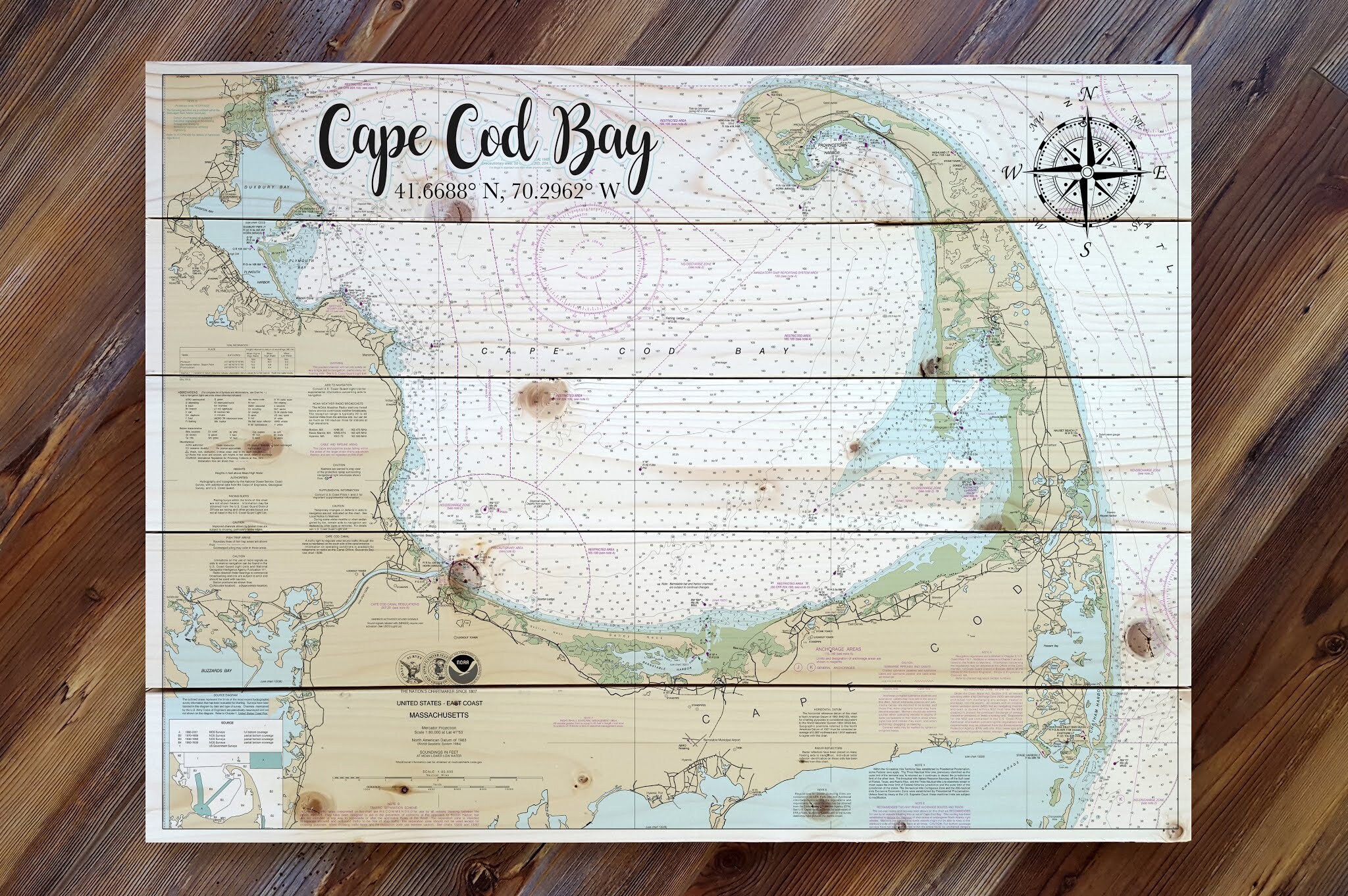 Pallet Style Cape Cod With Compass Rose - Etsy