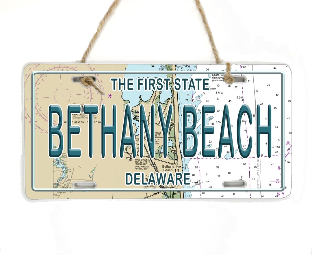 Bethany Beach, DE Custom License Plate Ornament - Etsy