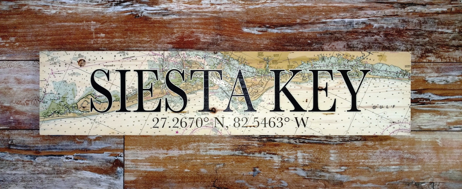 Siesta Key, Florida Wood Wall Hanging Map Signs - Etsy