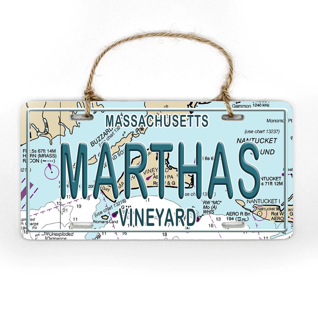 Martha's Vineyard, MA Custom License Plate Ornament - Etsy