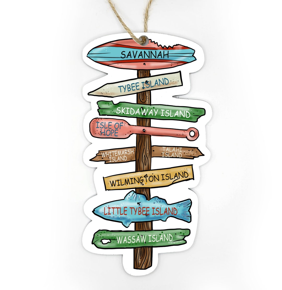 Savannah, GA Driftwood Sign - Wood Ornament - Etsy