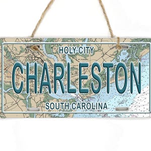 Charleston, SC Custom License Plate Ornament - Etsy
