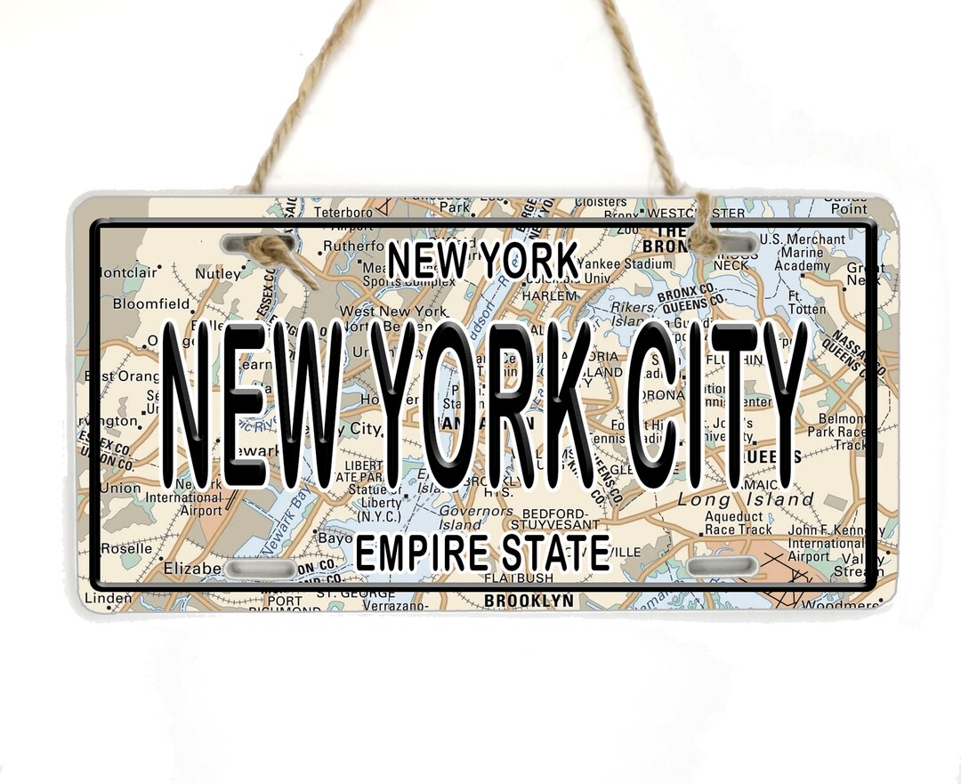 New York City, NY Custom License Plate Ornament - Etsy
