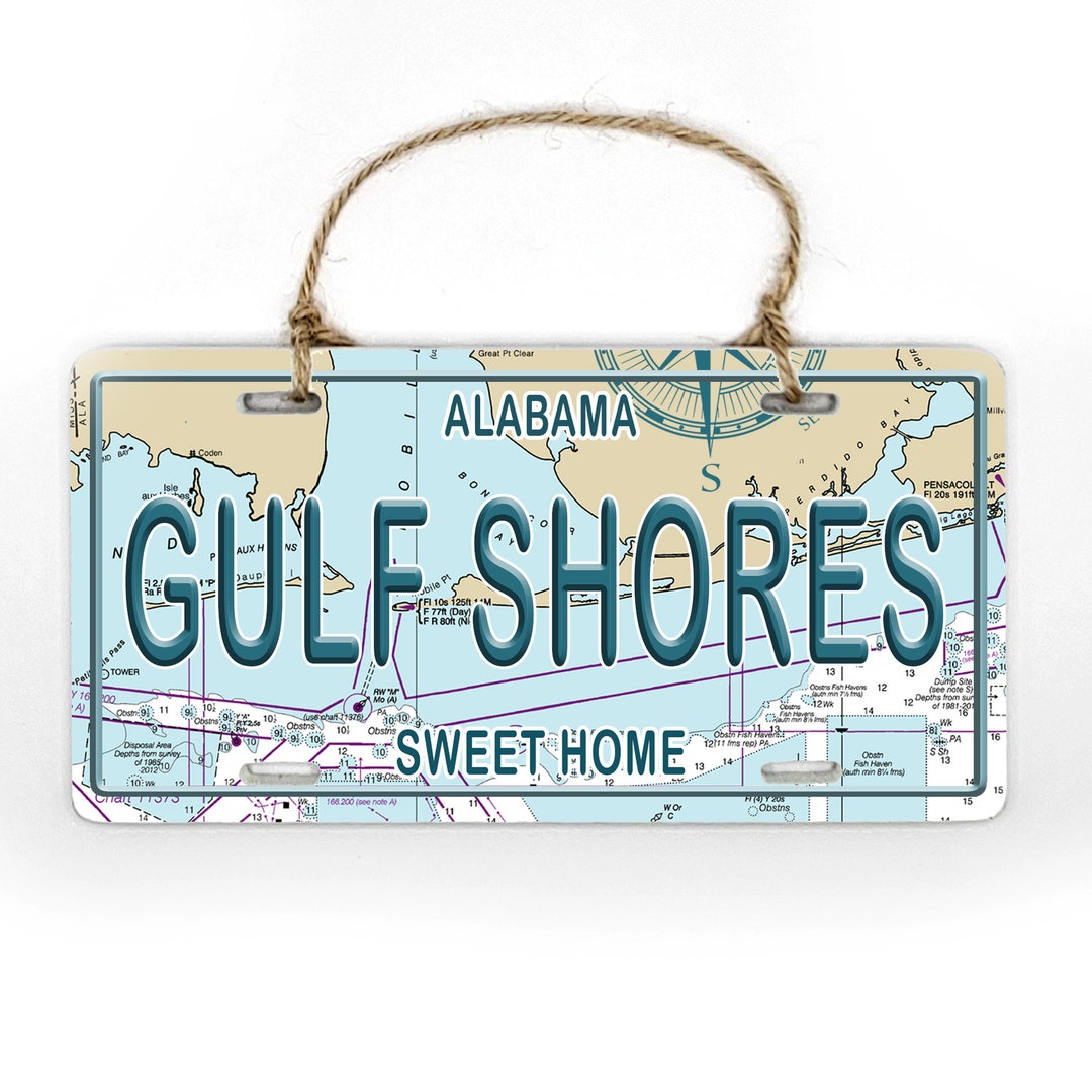 Gulf Shores, AL Custom License Plate Ornament - Etsy