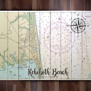 Rehoboth Beach, DE Wood Wall Hanging Maps - Etsy