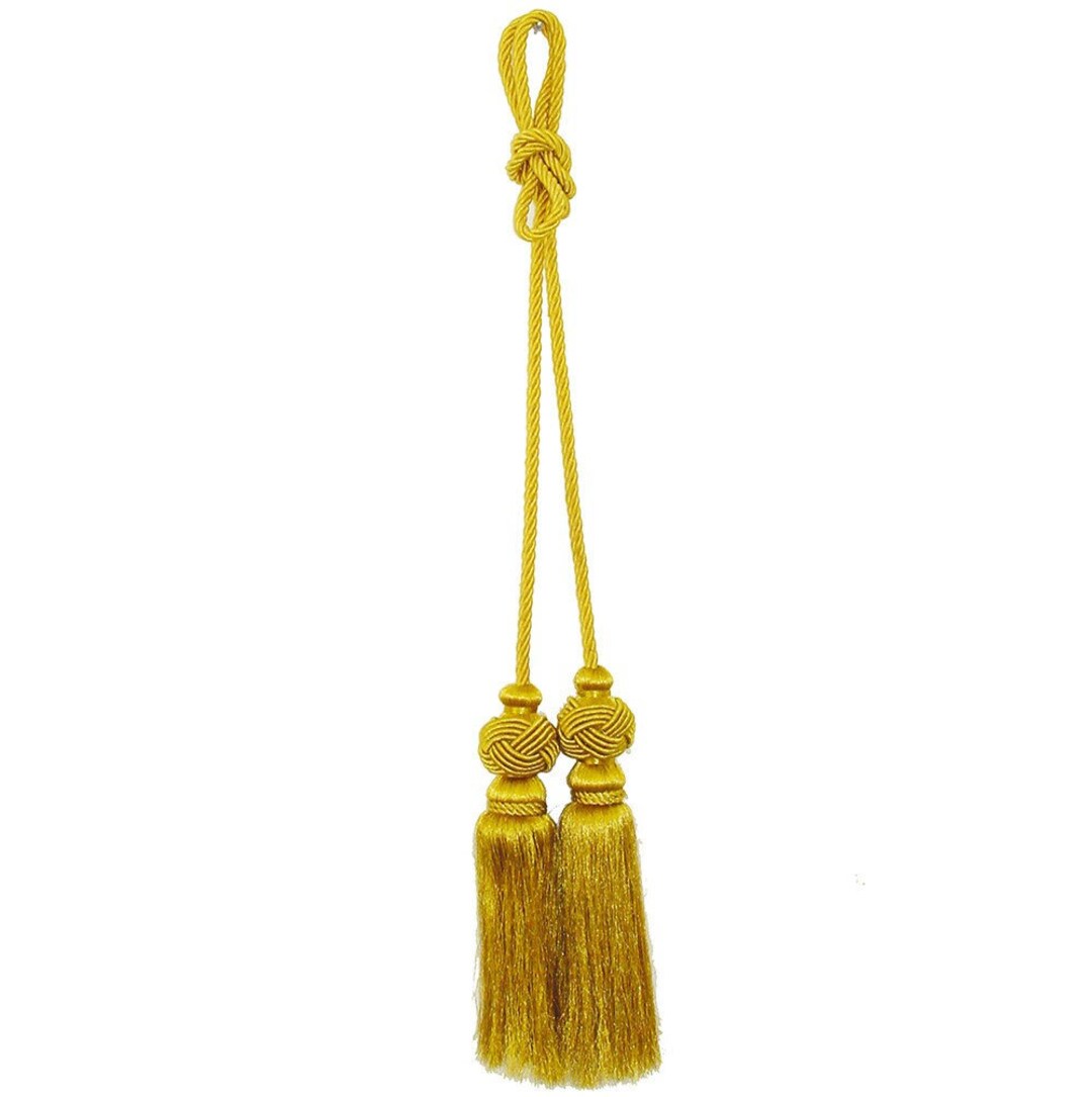 9 Inch Metallic Dual Tassels With 30 Inch Rope - Etsy