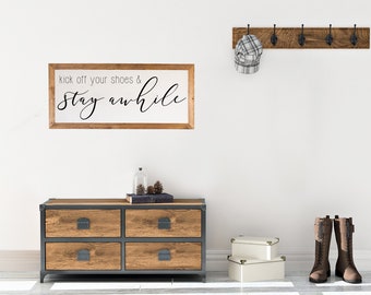 Sit Down and Stay Awhile Sign Dining Room Sign Porch Sign - Etsy