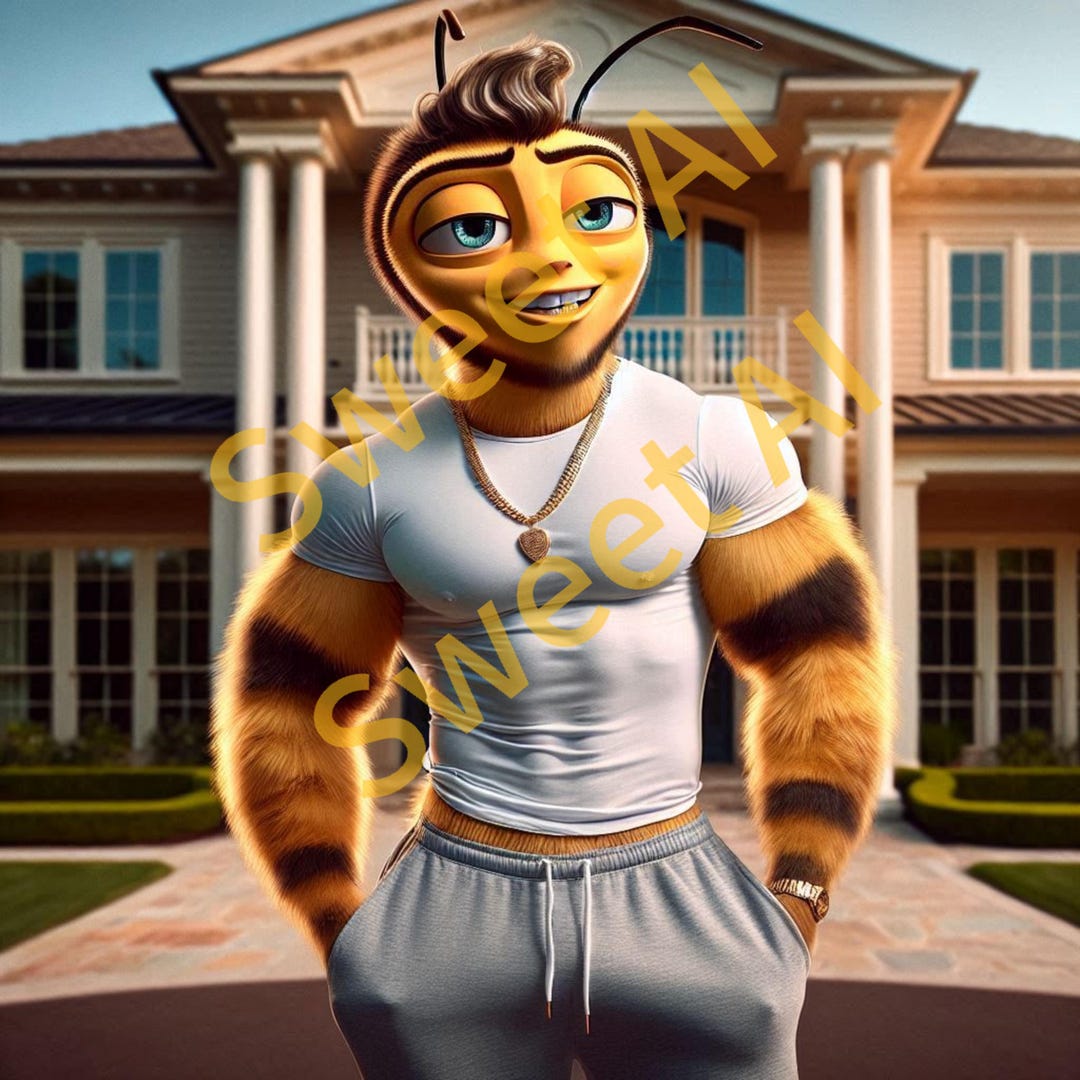 Handsome Bee PNG Download - Etsy