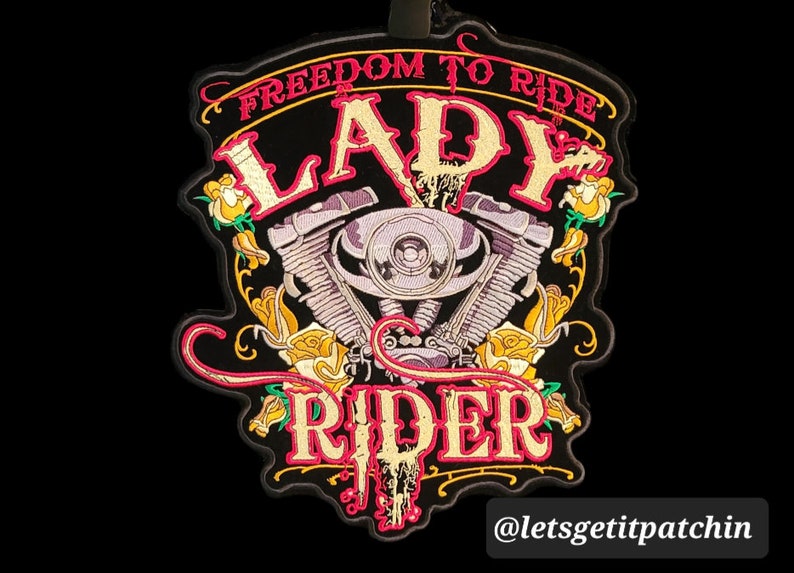 Lady Rider Iron on Patch - Etsy