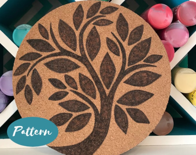 Custom Wood Burning Patterns: Round Tree // Easy Pattern - Etsy