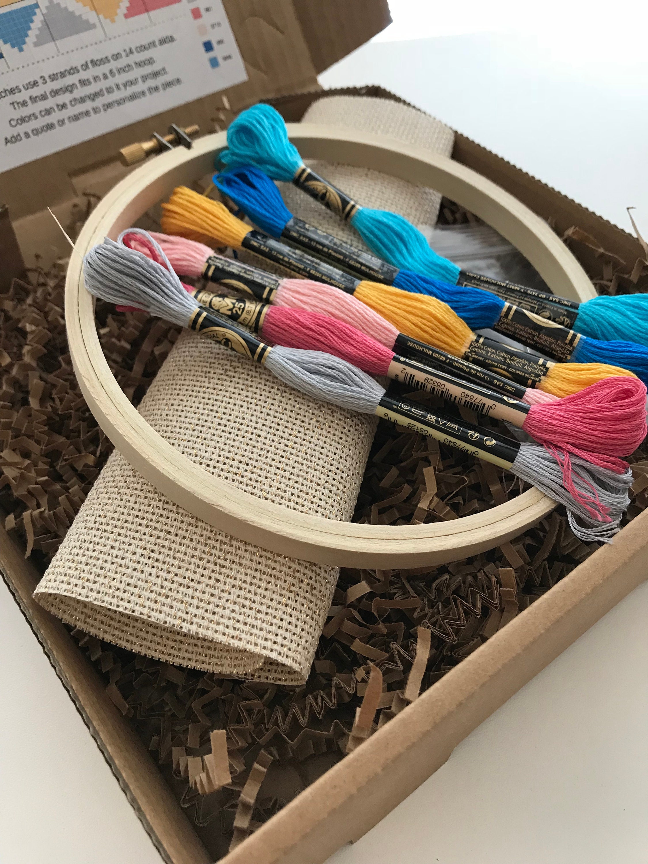Beginner Cross Stitch Kit: Geometric Triangles / Custom - Etsy