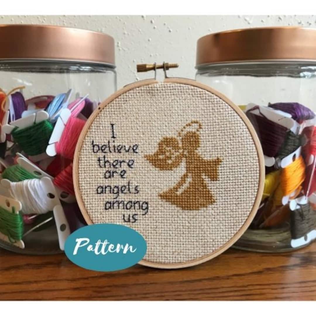Beginner Cross Stitch Pattern: Angel // Custom Patterns Embroidery ...