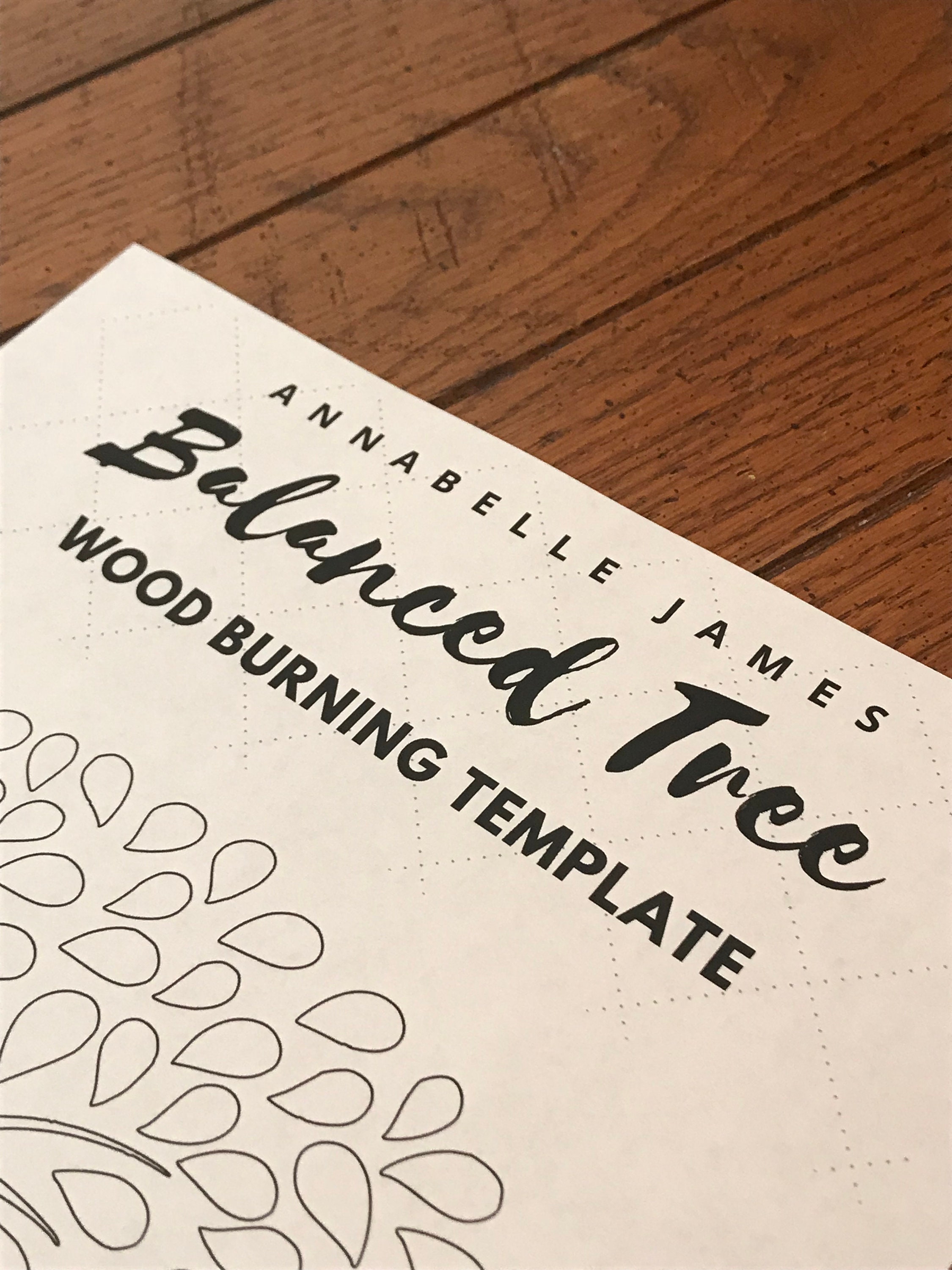 Custom Wood Burning Patterns: Balanced Tree // Easy Pattern - Etsy