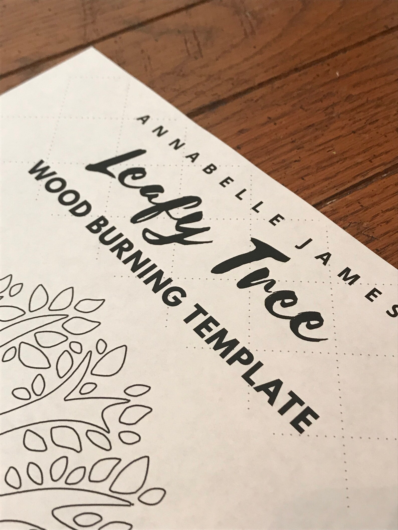 Custom Wood Burning Patterns: Leafy Tree // Easy Pattern - Etsy