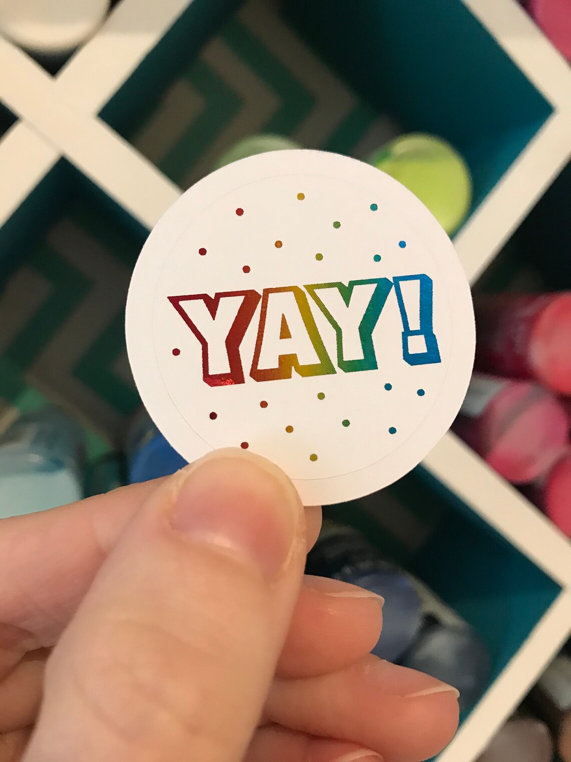 25 Gold Foil Yay Stickers / Custom Maker Seller Labels for Packages ...