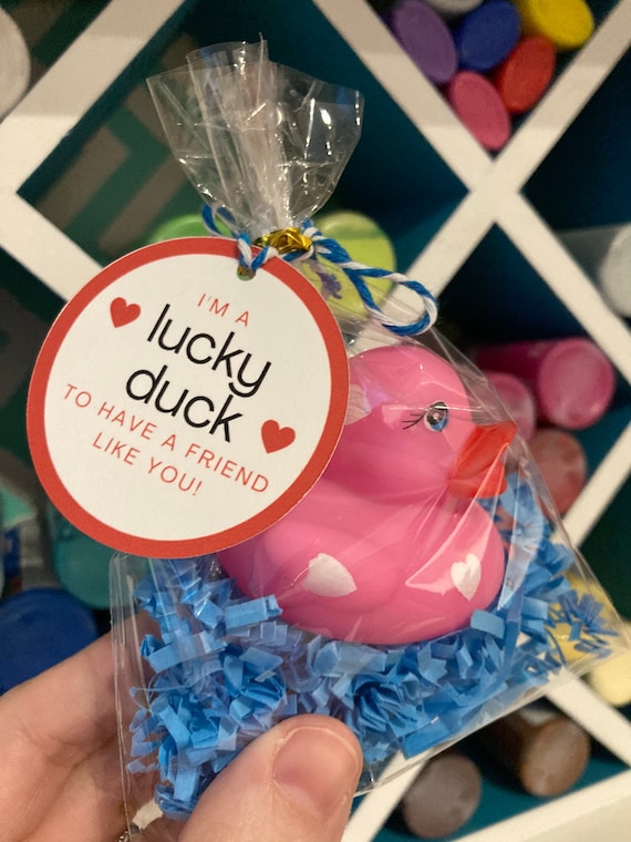 Custom Valentine Stickers: Lucky Duck Valentine's Day / Rubber Ducky ...