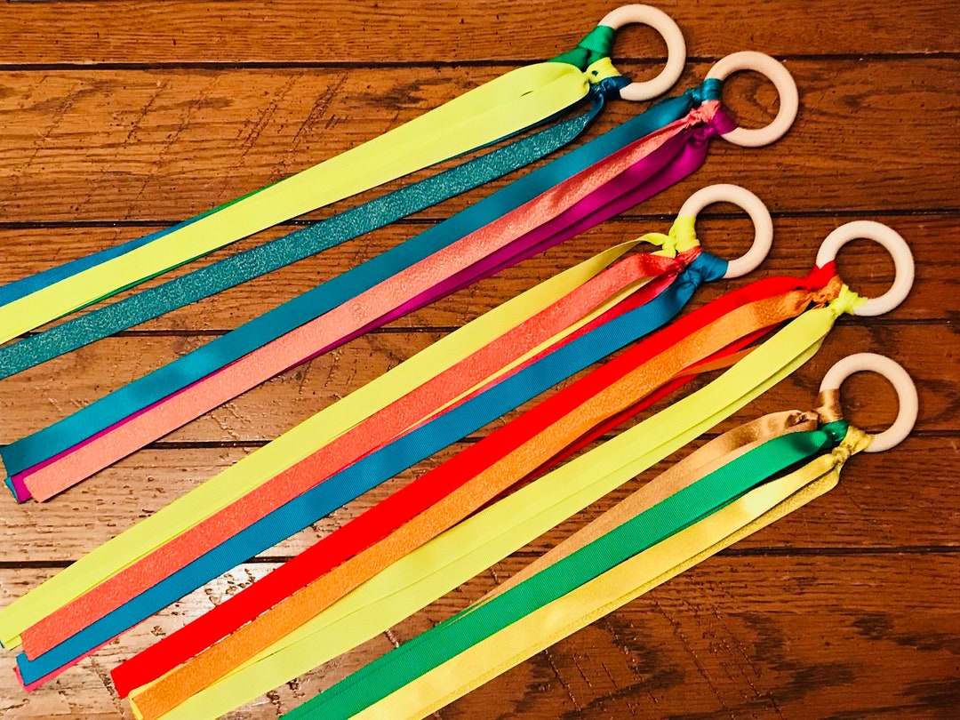 Handmade Toy: Rainbow Ribbon Hand Kite / Waldorf Toys Toddler ...