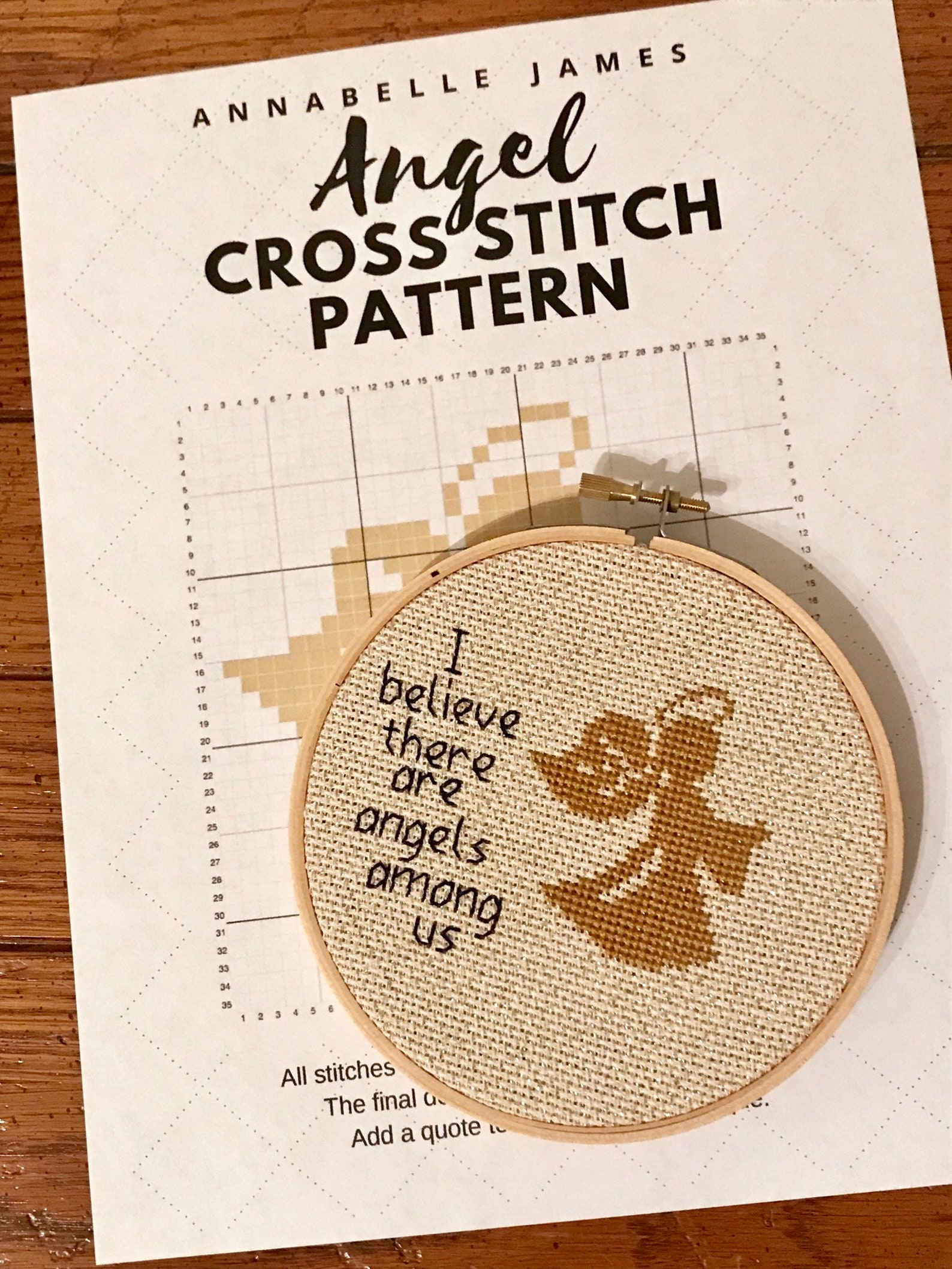 Beginner Cross Stitch Pattern: Angel // Custom Patterns - Etsy