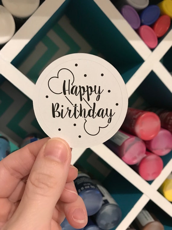 Custom Party Stickers: Dog Party Happy Birthday Tags Sticker / Puppy ...