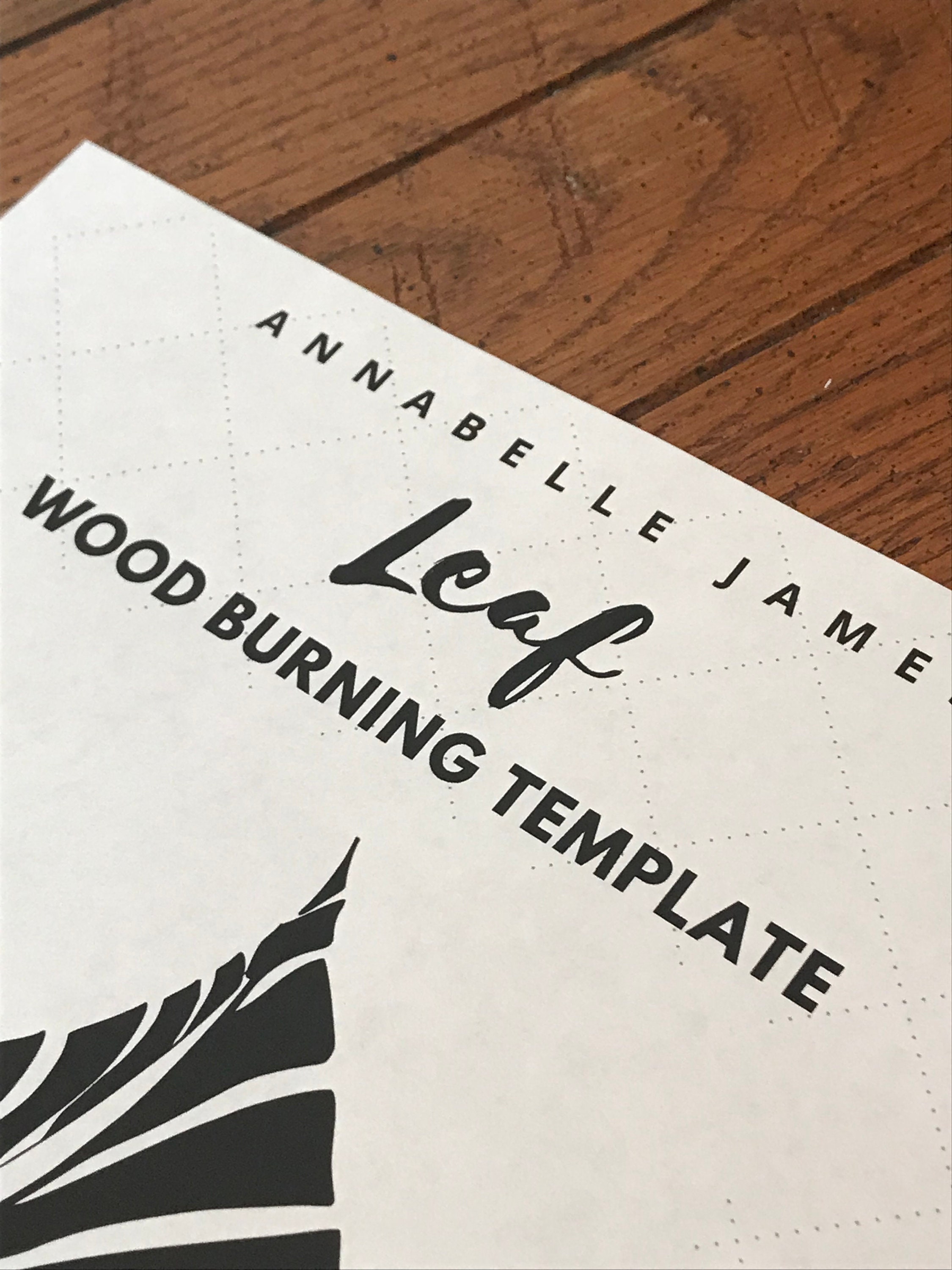 Custom Wood Burning Patterns: Leaf // Easy Pattern Template Design ...