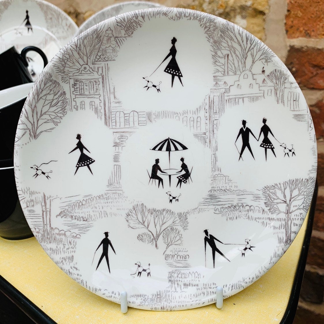 Swinnertons Springtime Poodle Design Tea Set in Black and White ...