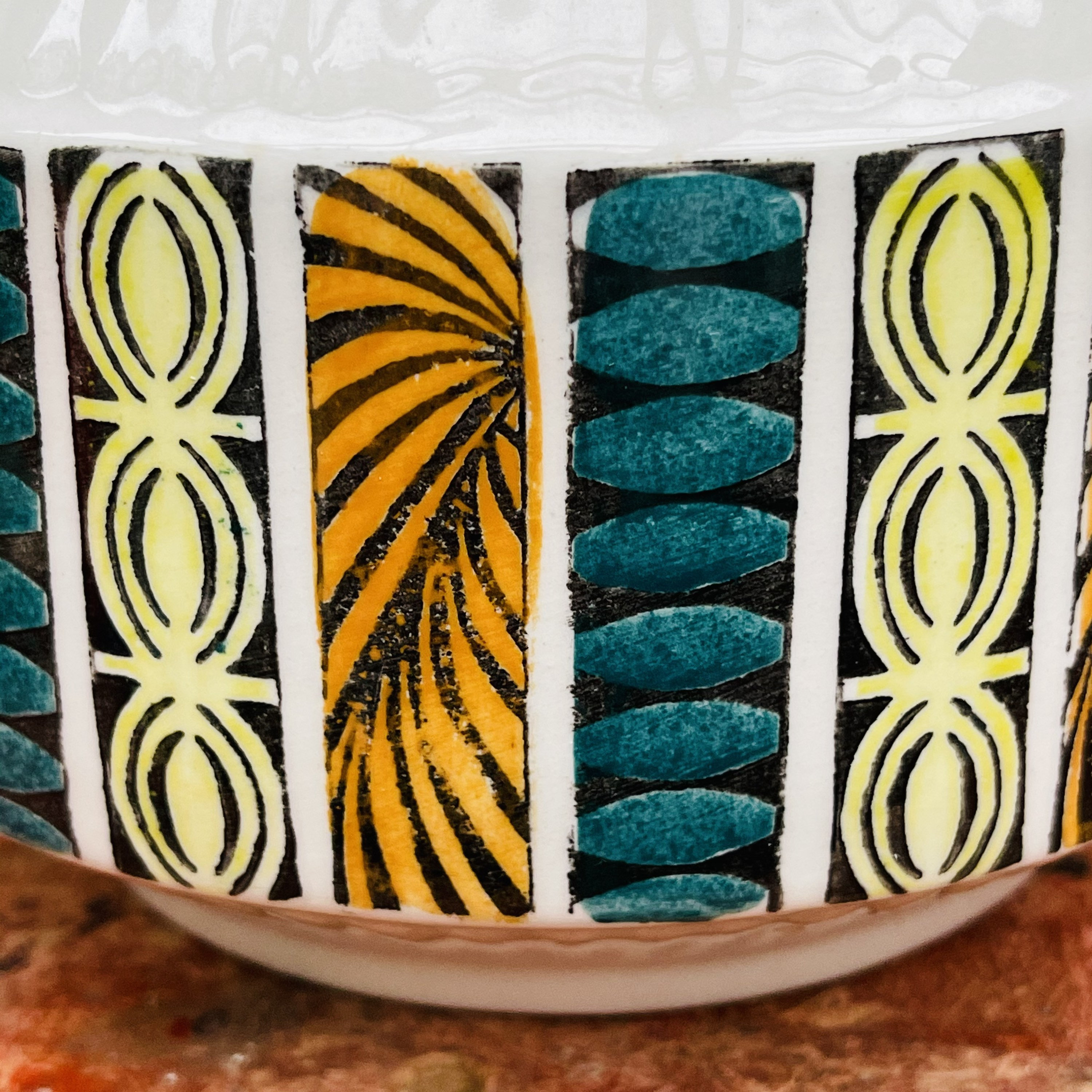 Kathie Winkle Mardi Gras Coffee Pot for Broadhurst Pottery