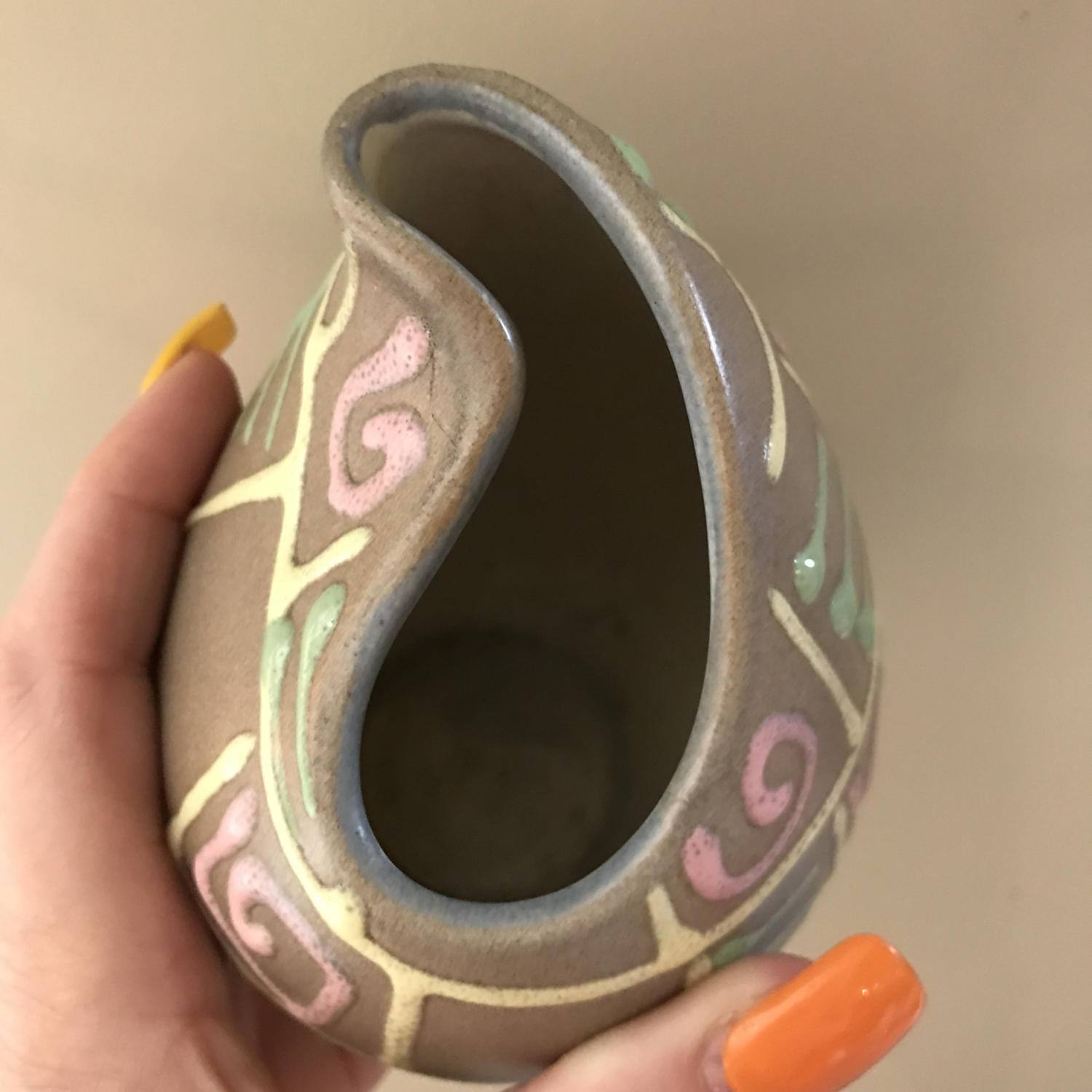 Dumler & Breiden 1950s German Pottery Freeform 'Melon' Vase 1247-13 ...