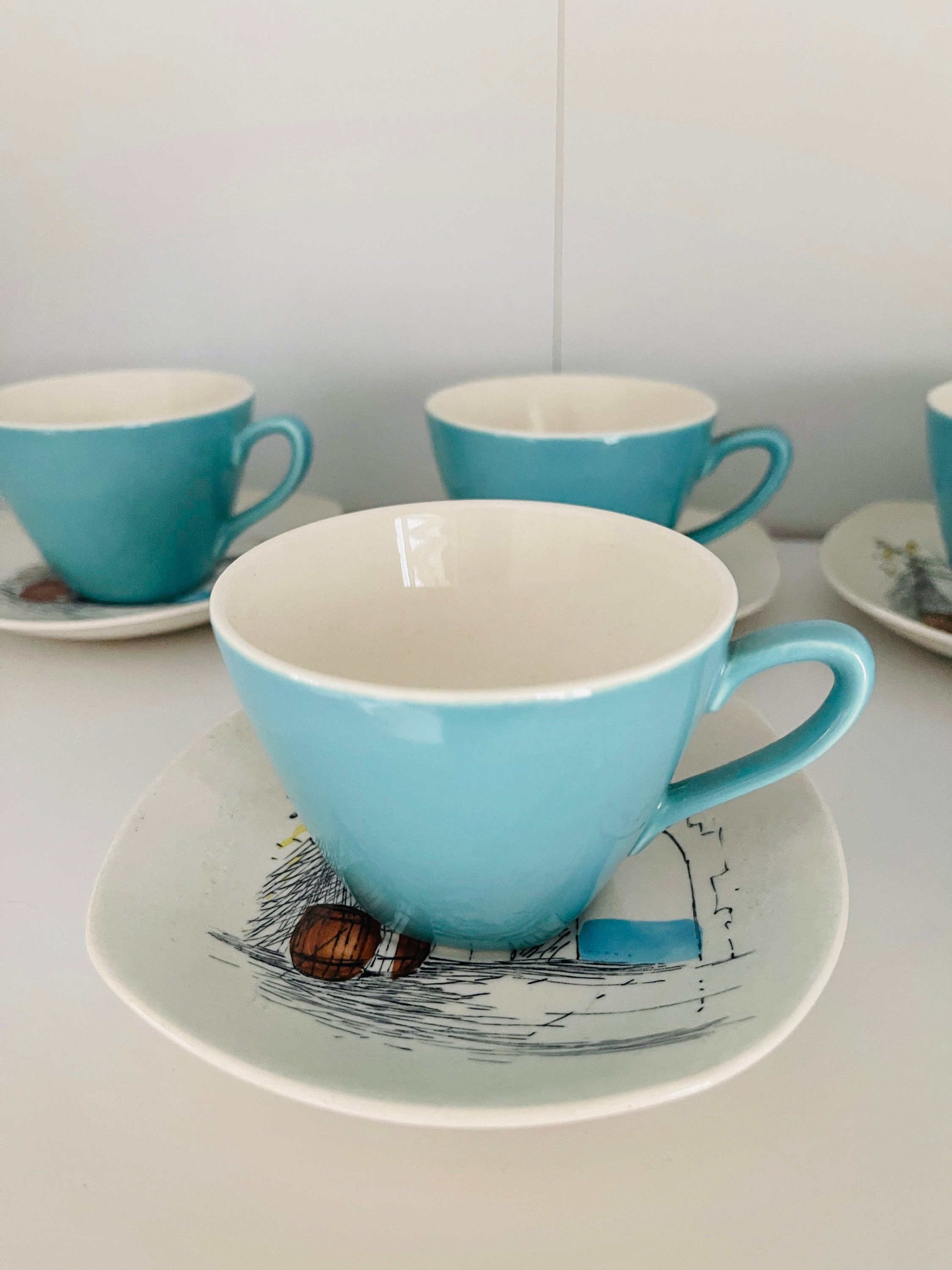 Midwinter Cannes Coffee Set for Six, featuring French Riviera Cafe ...