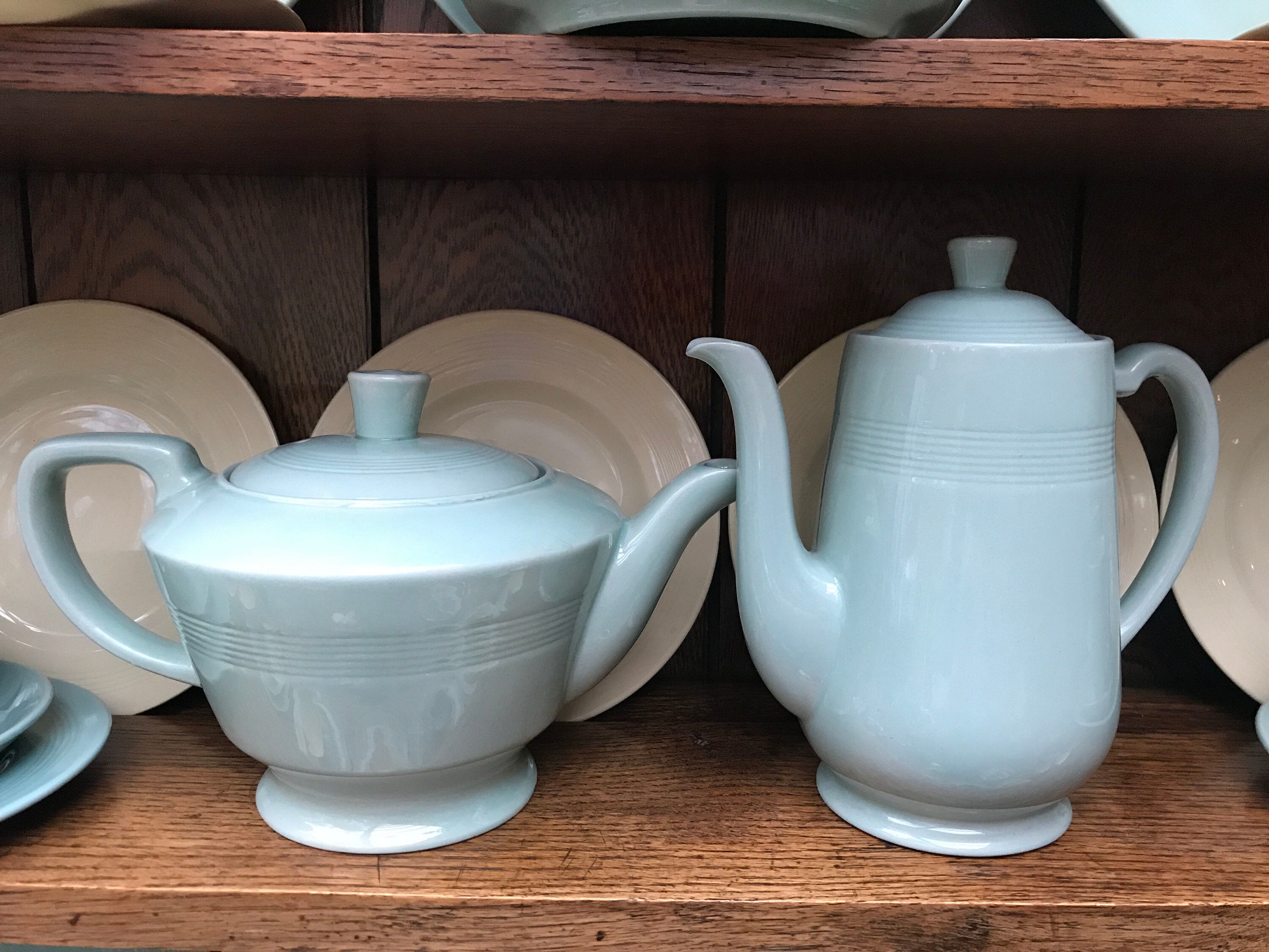 Wood's Ware Beryl and Jasmine Green and Yellow Utility China Tea and ...