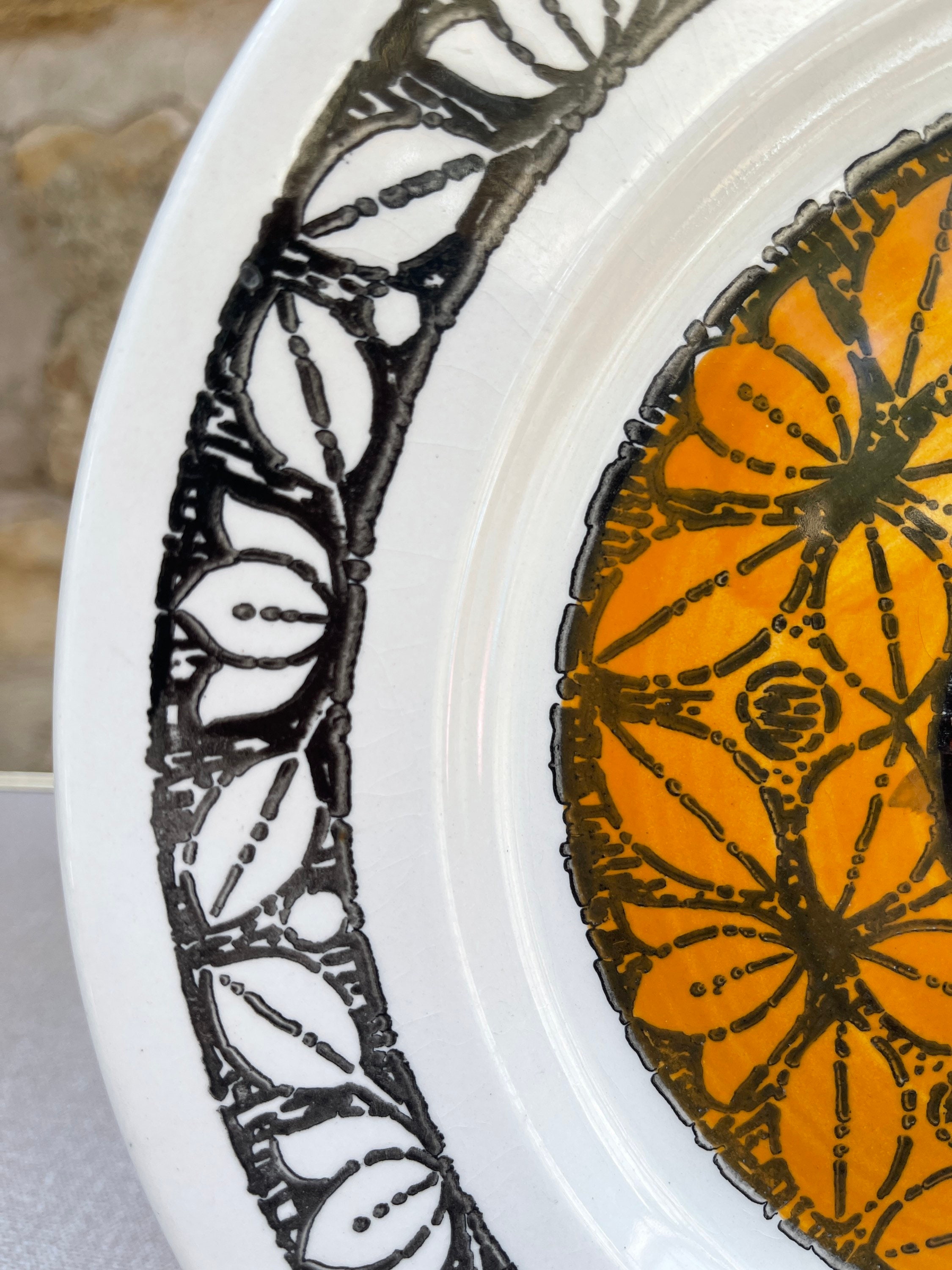 Kathie Winkle Tashkent Dinner Plate for Broadhurst Pottery, 1970s ...