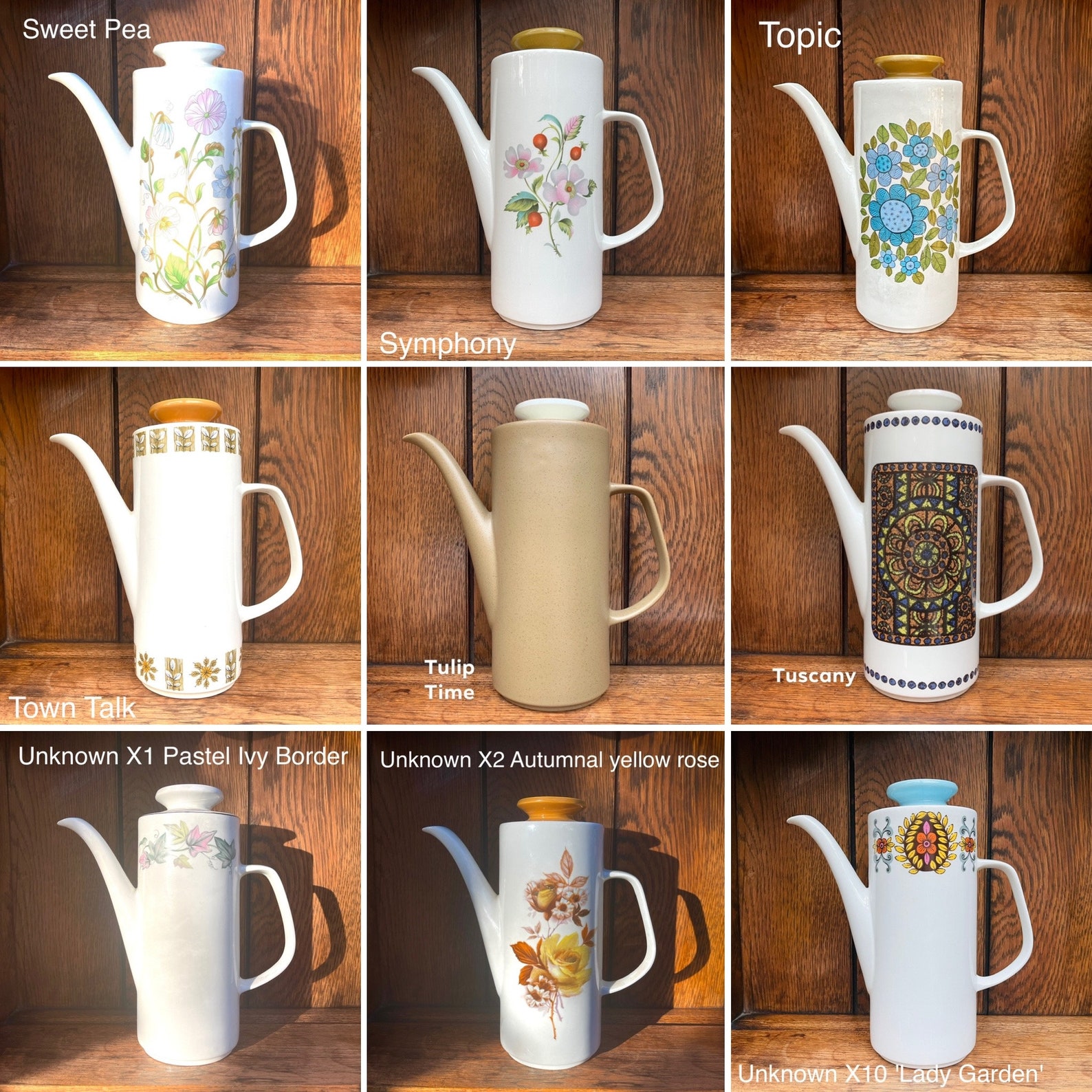 J&G Meakin Coffee Pots Studio 2 Shape, 1960s - 1970s, Fantastic Retro ...