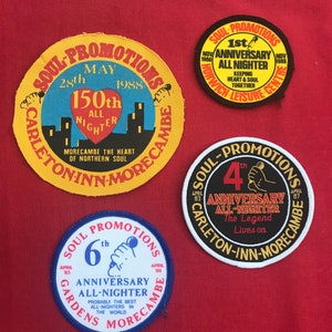 Northern Soul Allnighter Patches Vintage Original 1980's Fabric Sew-ons ...